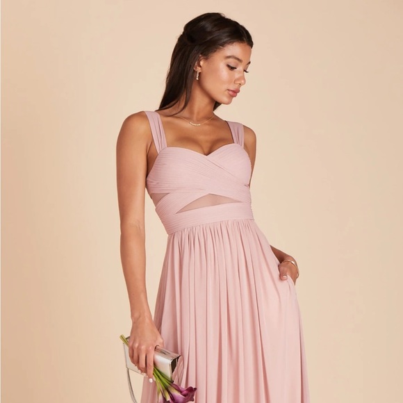 Birdy Grey | Dresses | Elsye Dress In Mesh Dusty Rose | Poshmark